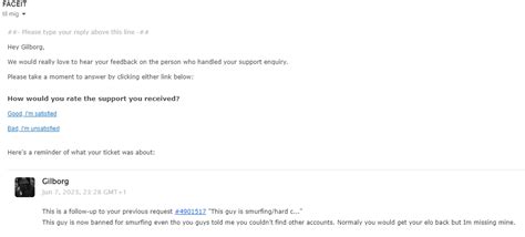 What Is This Behavior Faceit I Submit A Ticket With A Clearly Smurfer