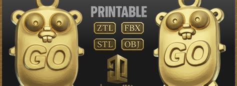 Go Programming Mascot Pendant Flippednormals