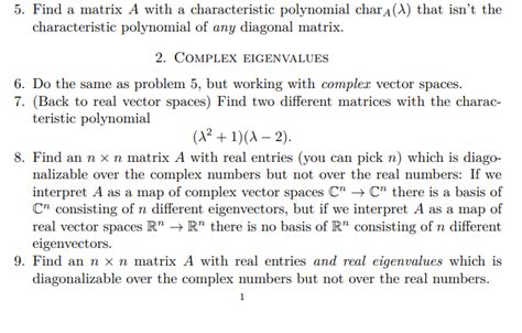 Solved 5 Find A Matrix A With A Characteristic Polynom