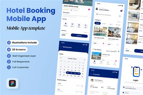 Hotely Hotel Booking Mobile App Website Templates ~ Creative Market