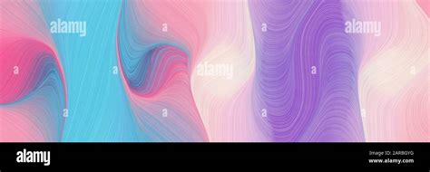 Modern Horizontal Banner With Pastel Violet Medium Turquoise And