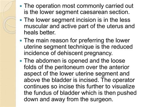 Lower Segment Caesarean Section Pptx