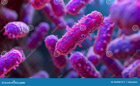 Close Up Of Klebsiella Pneumoniae Bacteria Under A Microscope Ai Generated Stock Illustration