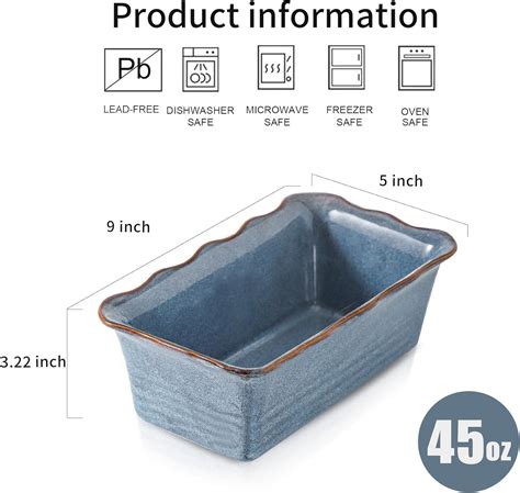 Belleze Pan For Baking Bread Rectangular Baking Bread Loaf Pan 9 X 5