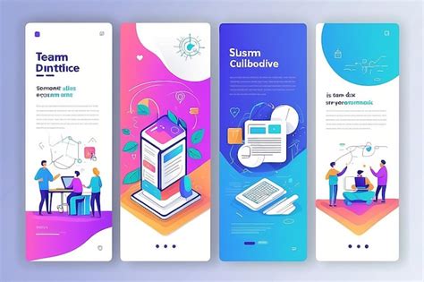 premium photo web site onboarding screens vector illustration