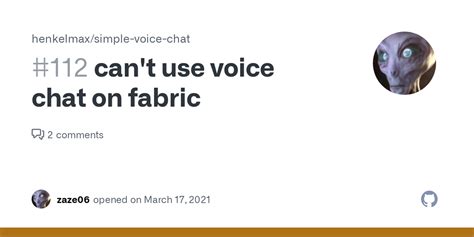 Can T Use Voice Chat On Fabric Issue Henkelmax Simple Voice Chat GitHub