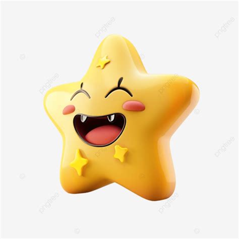 귀엽고 표정이 풍부한 웃는 별 캐릭터 노란색 하얀색 웃고있는 Png 일러스트 및 이미지 에 대한 무료 다운로드 Pngtree