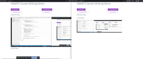 WebRTC Screen Sharing With Javascript