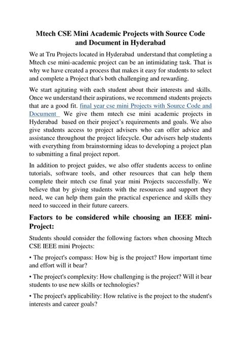 PPT Mtech CSE Mini Academic Projects With Source Code And