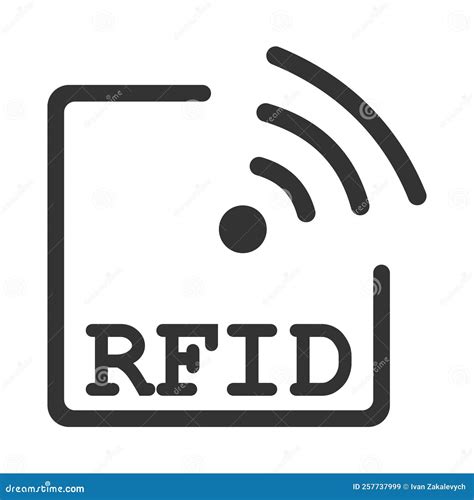 rfid icon radio tag symbol chip for signature identification vector