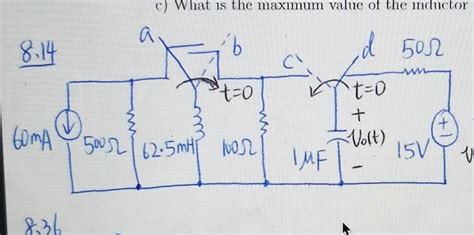 Solved 8 1 The Resistance Inductance And Capacitance In A