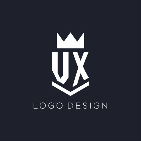 Vx Logo With Shield And Crown Initial Monogram Logo Design 23565229 Vector Art At Vecteezy
