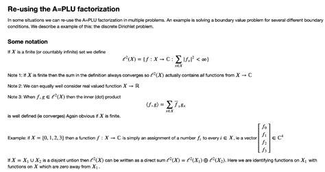 re using the a plu factorization in some situations