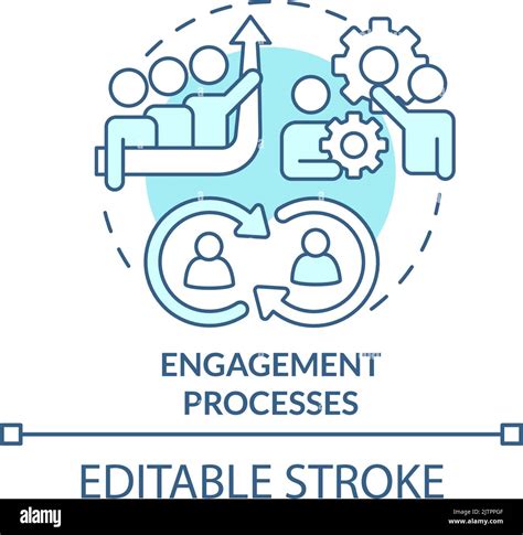 Engagement Processes Turquoise Concept Icon Stock Vector Image And Art