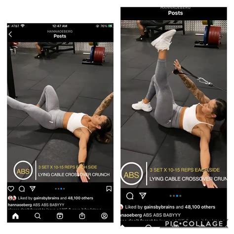 Crossover Crunch Exercise