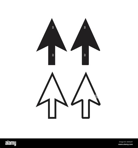 Computer Mouse Icon Click Pointer Cursor Arrow Flat Vector Icon For