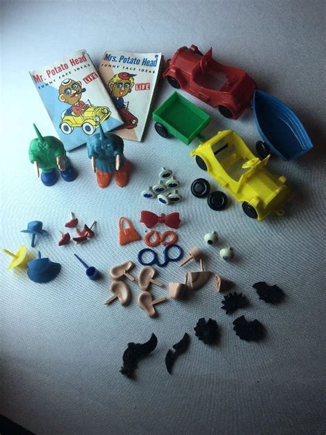 1950s Mr And Mrs Potato Head Funny Face Lots Of Pieces Pipe Noses Mouth