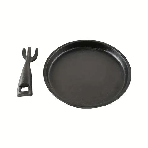 1セット 鉄のフォーク付き鉄板 家庭用韓国製鉄板焼きプレート ステーキ鉄板 豆腐 ピザプレート 厚い鋳鉄プレー Temu Japan