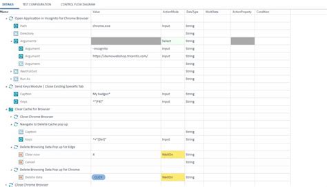 Tosca Toscaautomation Closetabs Chrome Windowoperation Sendkeys Clearcahe Tricentis