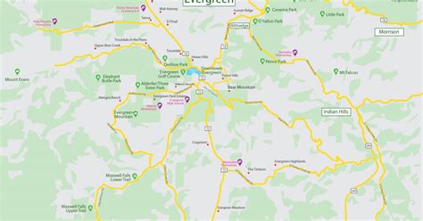 Map Of Evergreen Colorado