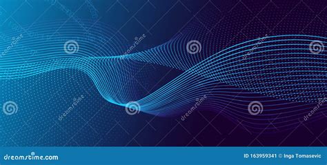 Technology Abstract Background With Connected Line And Dots Big Data