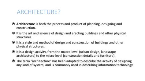 Introduction To Architecture Presentation Pptx
