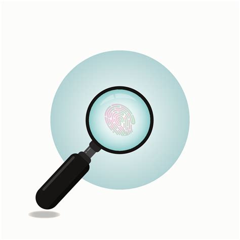 Magnifying Glass Looking For Fingerprint Icon Design Vector Illustration 11439820 Vector Art At