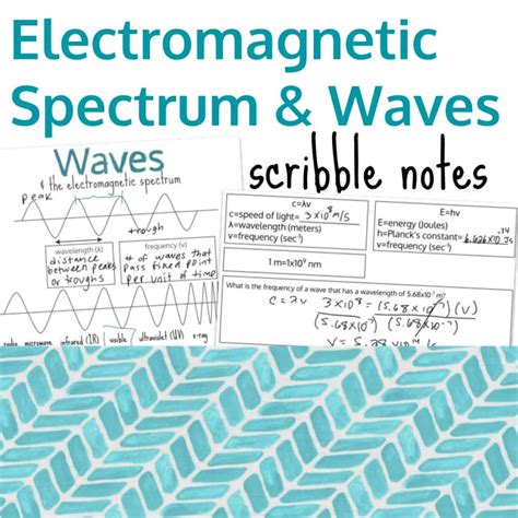 Chemistry Electromagnetic Spectrum And Waves Scribble Doodle Notes And Slides