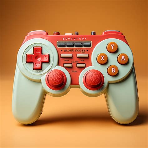 Premium AI Image A White And Red Controller With A Red X Button On It