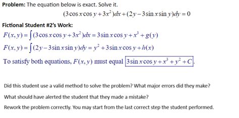 Solved Problem A Babe Solved This Exact Equation But Chegg Com