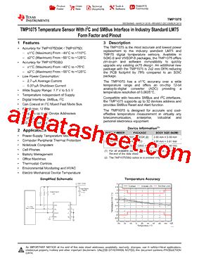 Tmp Datasheet Pdf Texas Instruments