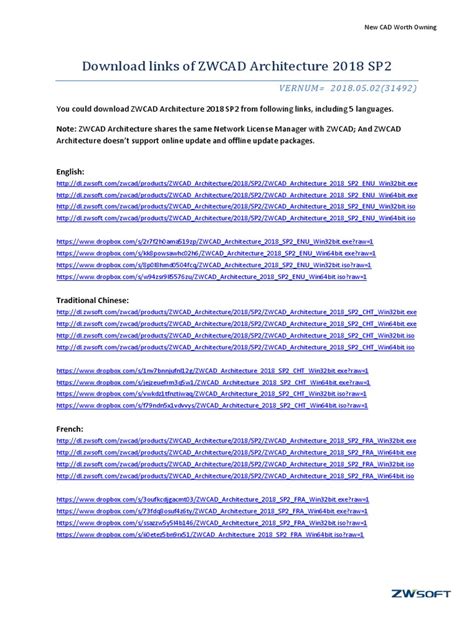 Links Of Zwcad Architecture 2018 Sp2 Pdf Online And Offline Computing Links Of Zwcad Architecture 2018 Sp2 Pdf Online And Offline Computing
