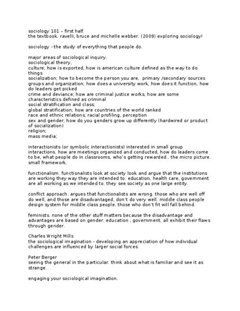 soc 101 lecture sociology 101 pt 1 of 2 this note has the entire