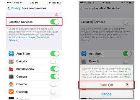 How To Turn Off On Location Services In IOS 7 On IPhone