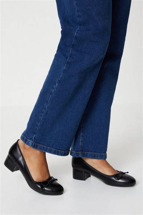 Heels Veronica Low Heeled Ballerina Pumps Oasis