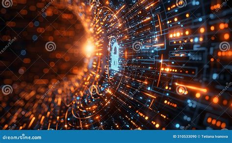 Securing The Code Lock By Digital Lock Stock Illustration Illustration Of Surveillance