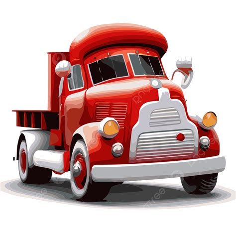 빨간 크리스마스 트럭 벡터 스티커 클립 아트 만화 빨간색 트럭 무료 Photostock 라이브러리 클립 아트 이미지 상표 Png 일러스트 및 벡터 에 대한 무료