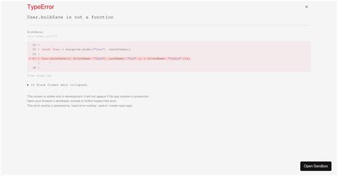 Mongoose Bulksave Codesandbox