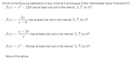 Solved Which Of The Following Statements If Any Must Be