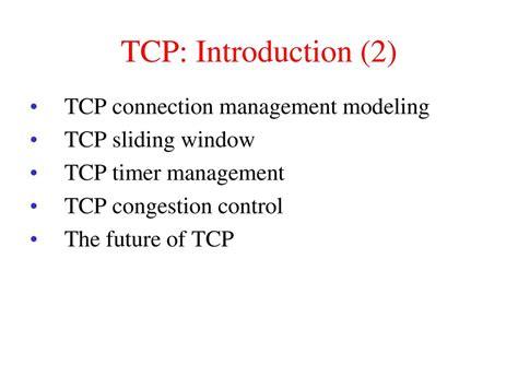 The Transport Layer Tcp Ppt Download