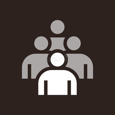 Management Team Sign Leadership Symbol Social Media Icon Teamwork Concept Stock Vector