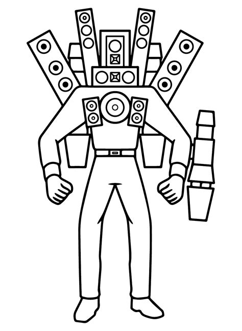dibujo de titán portavoz para colorear dibujos para colorear imprimir