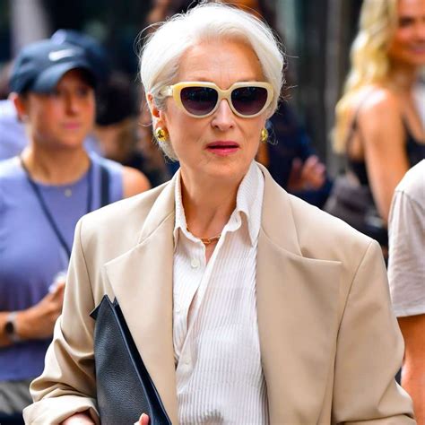 Meryl Streep Wears Tiffany And Co On The Set Of New Devil Wears Prada