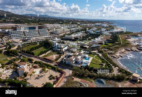 Aerial View Of Luxury Villas By The Sea At Cap St Georges Beach Club