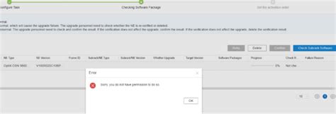 Failed To Create The Upgrade Task On UUpgrade And Report Sorry You Do Not Have Permission To