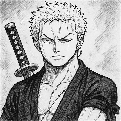 Roronoa Zoro One Piece Sketch Desenho De Anime Personagens De