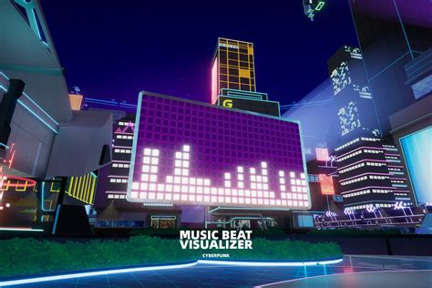 Cyberpunk Music Beat Visualizer D Props Unity Asset Store