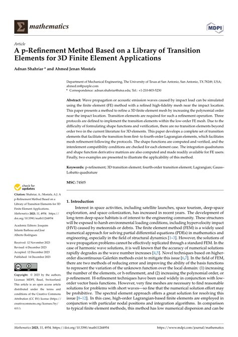 Pdf A P Refinement Method Based On A Library Of Transition Elements