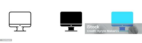 장치 설정 아이콘 노트북 전화 태블릿 스타일러스 컴퓨터 디스플레이 데스크톱 개인 Pc 스마트 팔찌 스탠드 시계 추적기 전자 책 라인 검은 색과 화려한 스타일의 벡터 아이콘