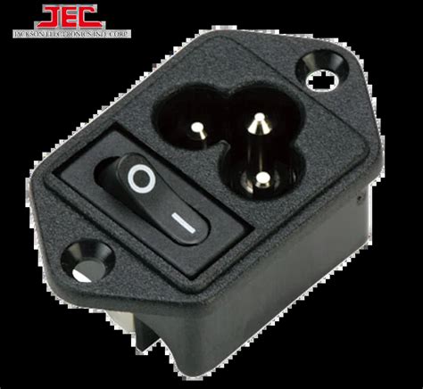 Jec Iec C Inlet Socket With Switch Buy Pin Ac Socket Iec C Socket Plum Mickey Inlet